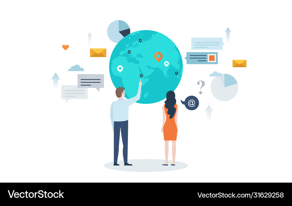 Concept international business Royalty Free Vector Image