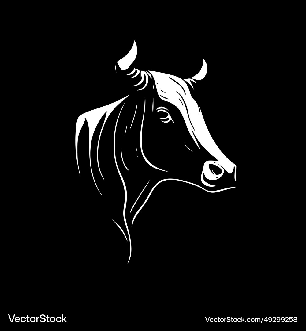 Cow - minimalist and simple silhouette Royalty Free Vector