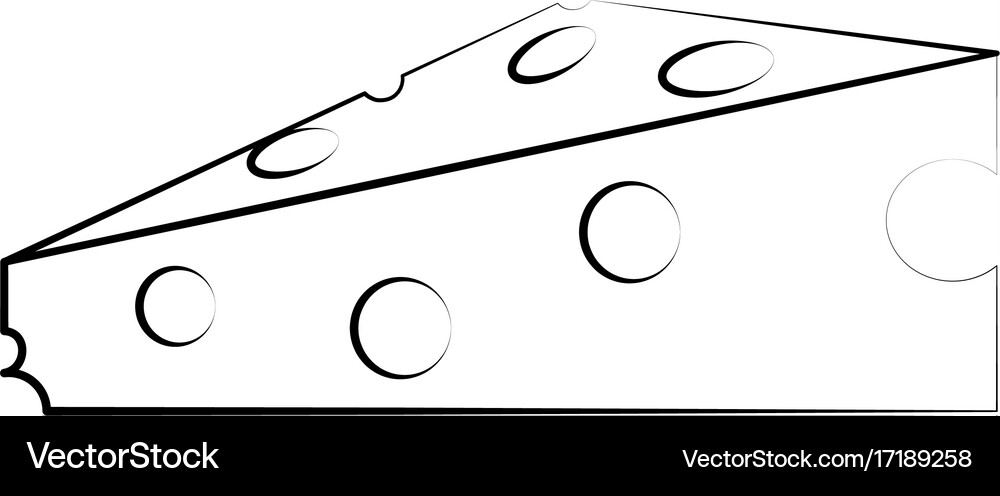 Delicious cheese food Royalty Free Vector Image