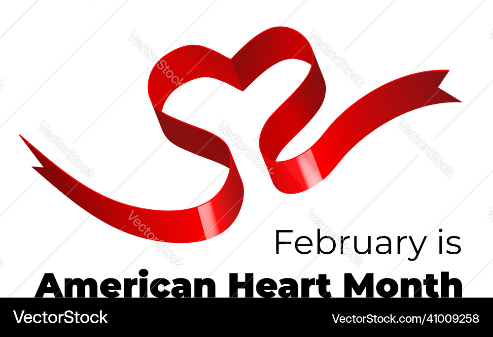 February is american heart month Royalty Free Vector Image