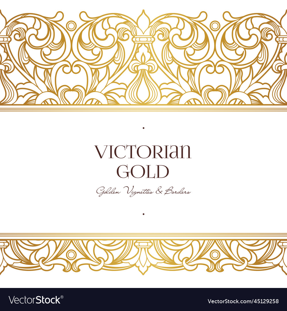 Golden seamless border for design template Vector Image Golden seamless border for design template Vector Image