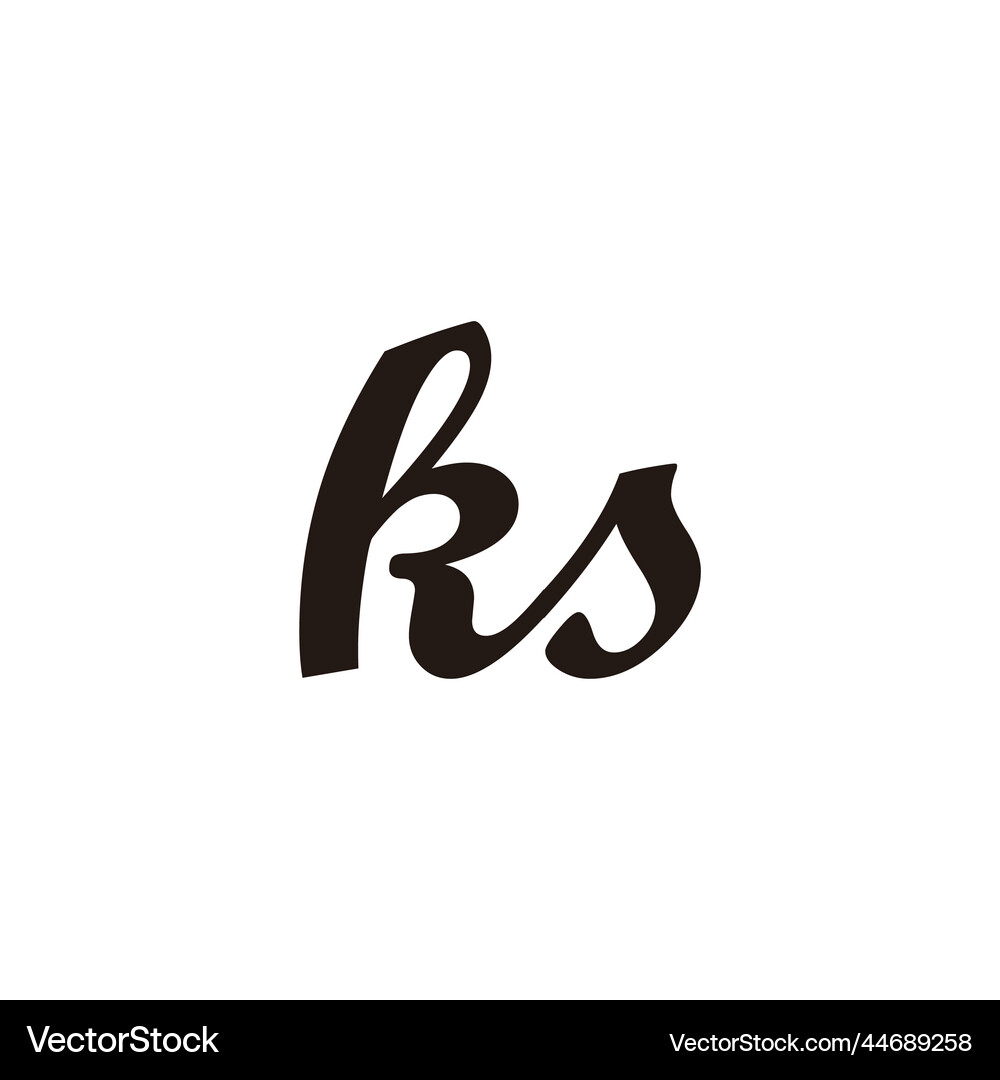 Letter ks connect geometric symbol simple logo Vector Image