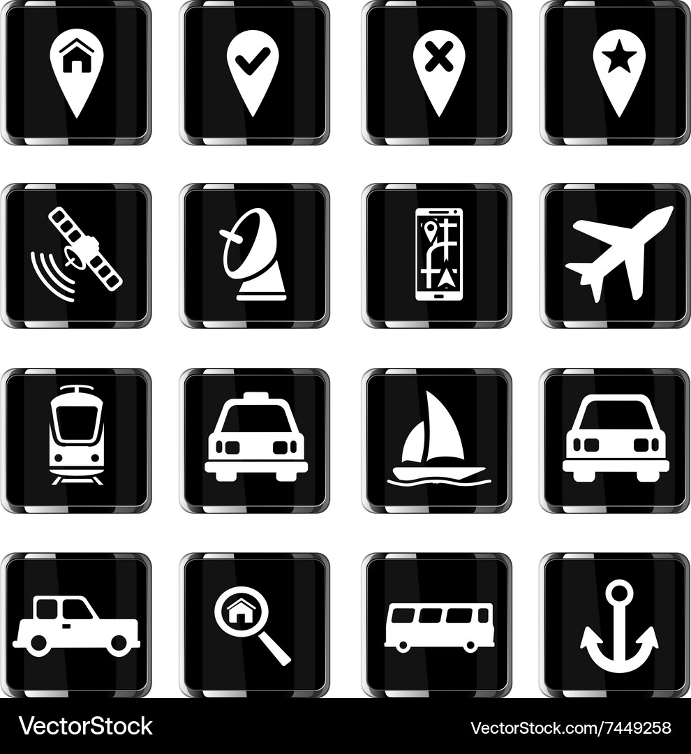 Navigation simply icons Royalty Free Vector Image