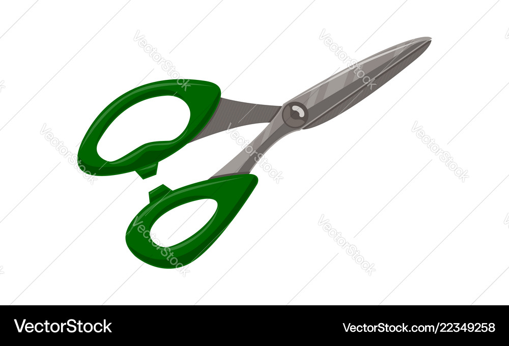 Scissor template isolated color Royalty Free Vector Image
