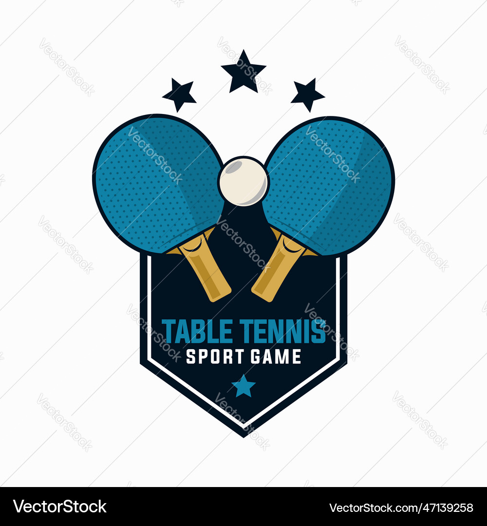 Table tennis sport template Royalty Free Vector Image
