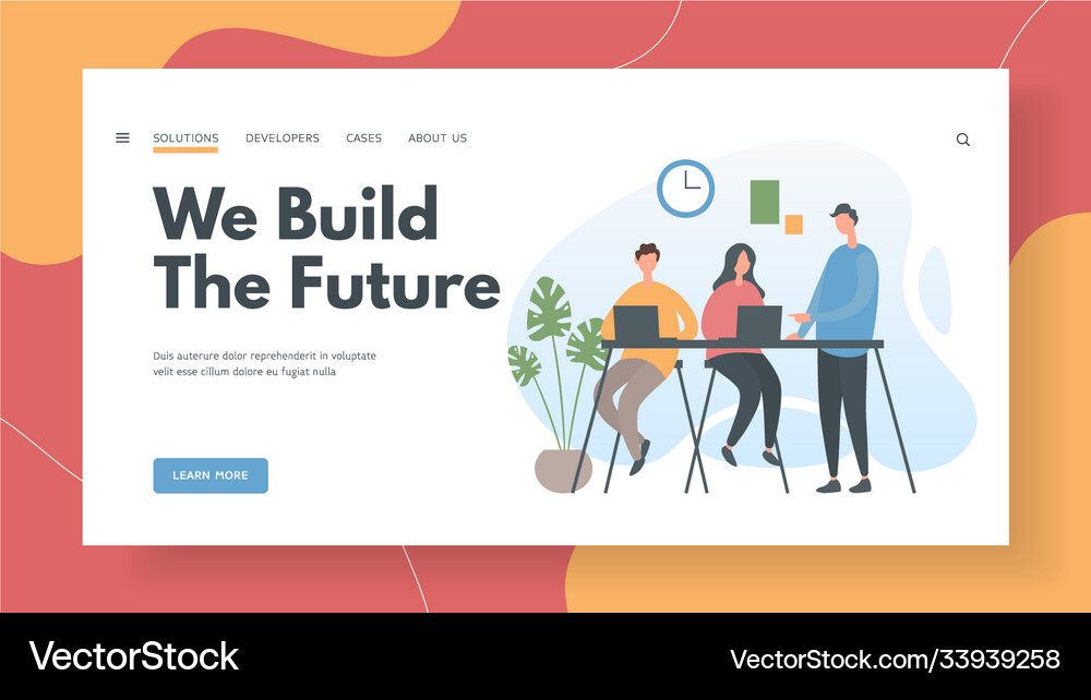 Team it specialists building future company Vector Image