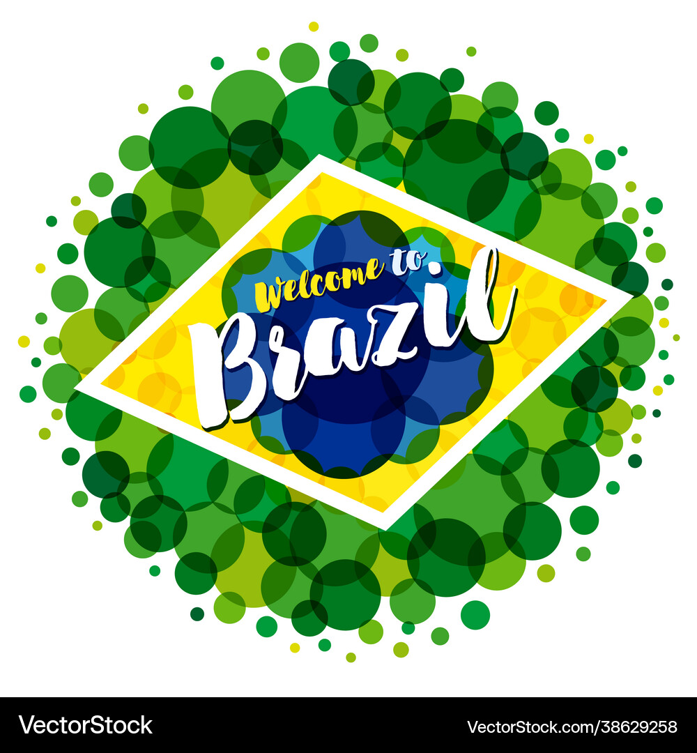 Welcome to brazil banner Royalty Free Vector Image