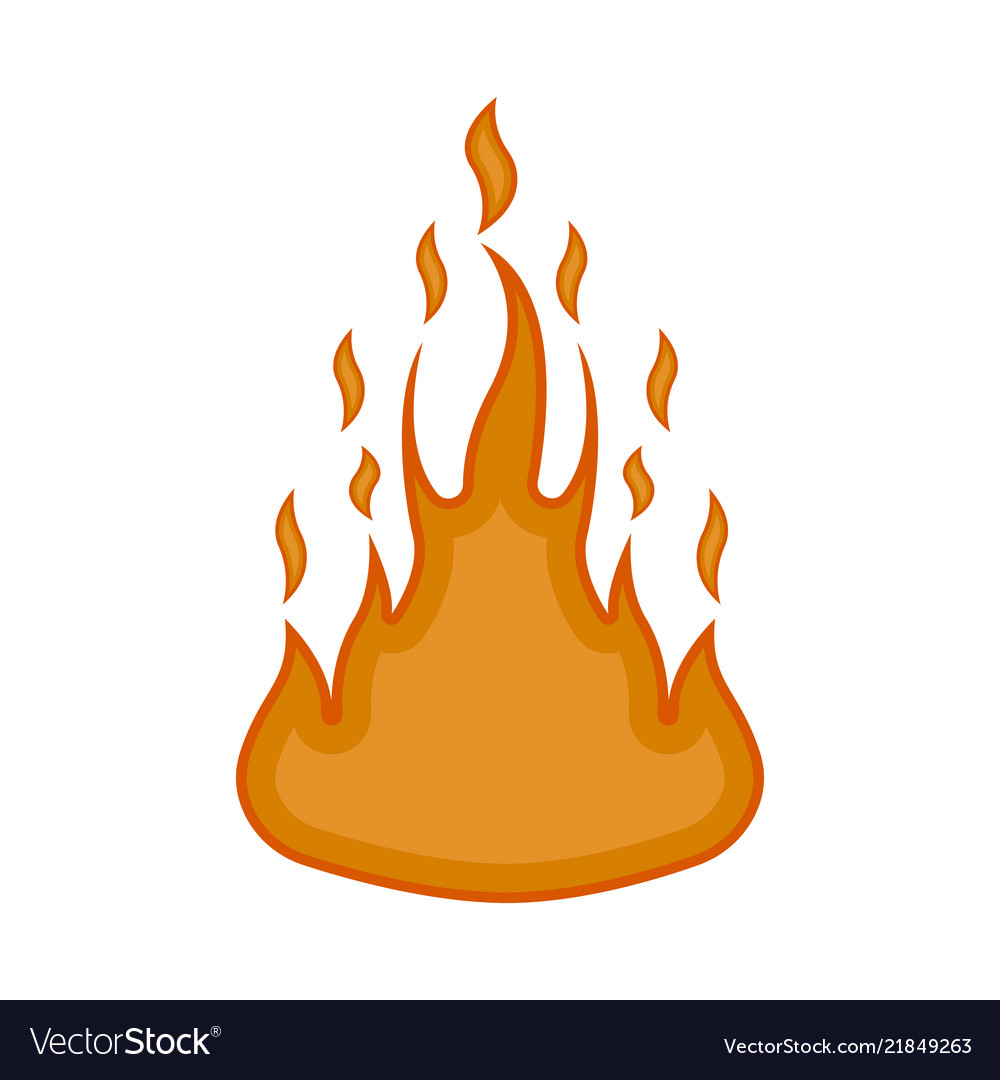 Comic fire icon image Royalty Free Vector Image