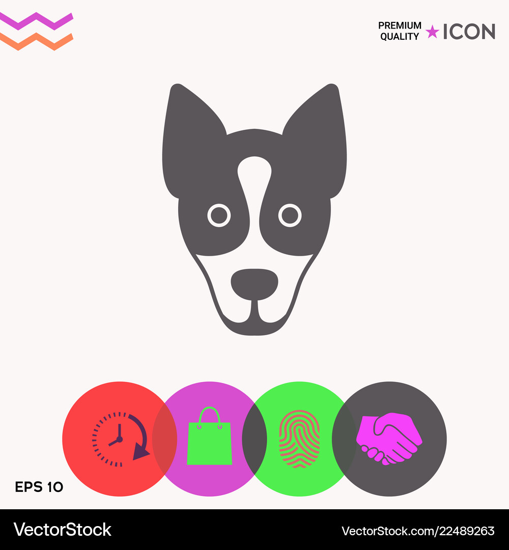 Dog - logo symbol protect sign Royalty Free Vector Image