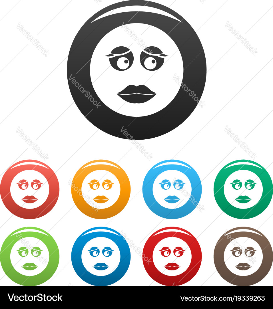 Girl smile icon simple Royalty Free Vector Image