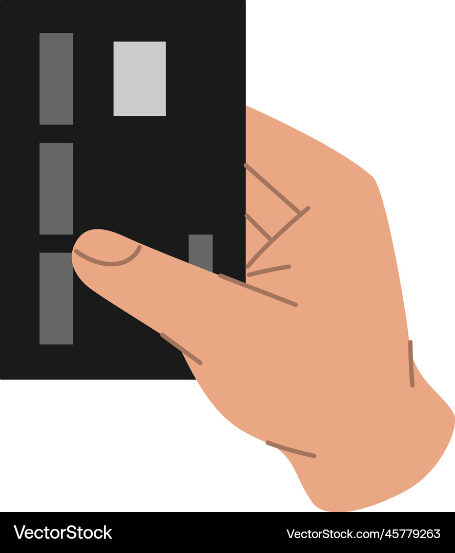 Hand holding a credit or debit card online Vector Image