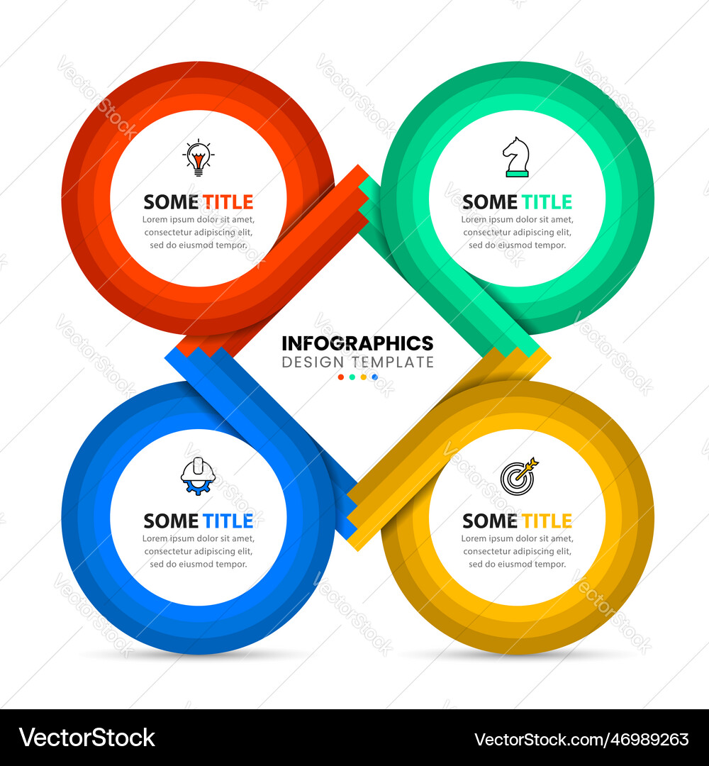 Infographic template with icons and 4 options Vector Image