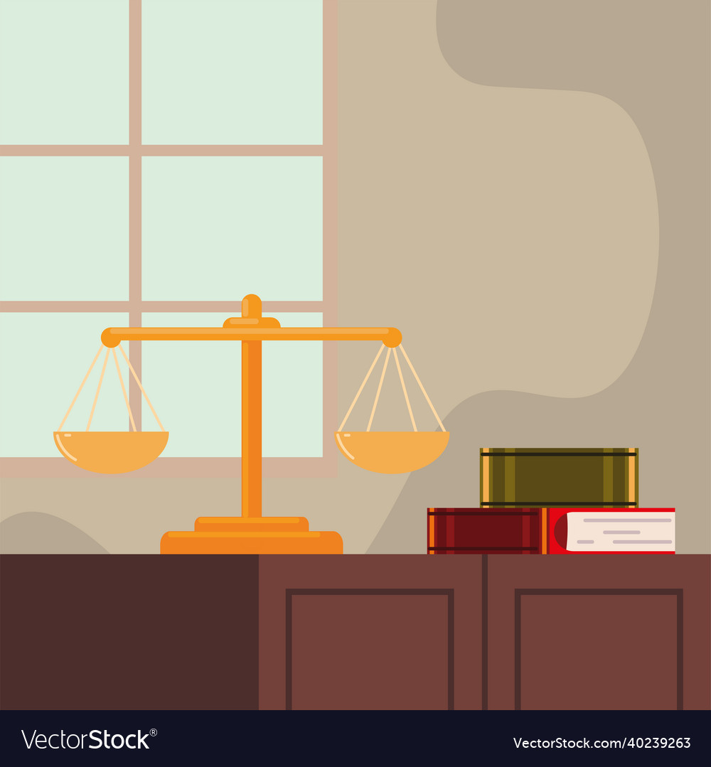 Justice scale trial Royalty Free Vector Image - VectorStock