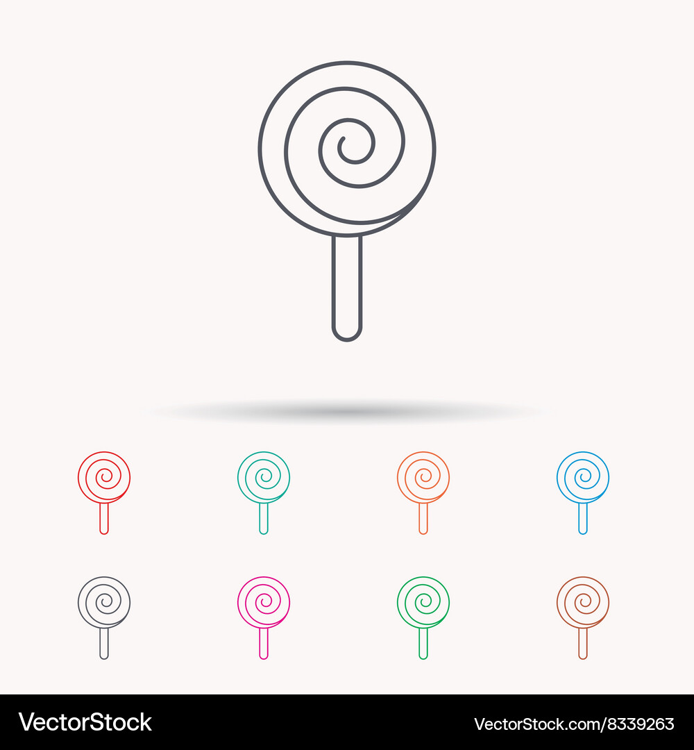 Lollipop icon lolly pop candy sign Royalty Free Vector Image
