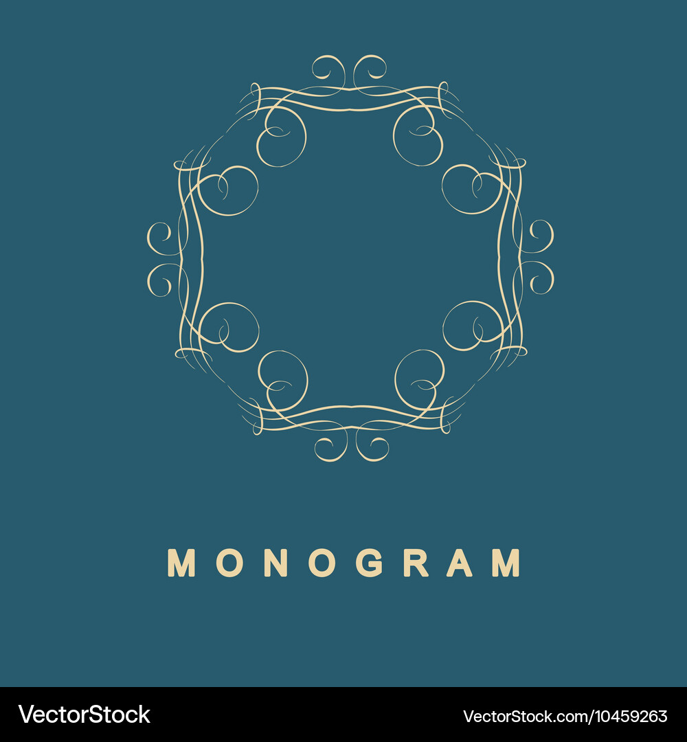 Set Of Monogram Logo Template Royalty Free Vector Image
