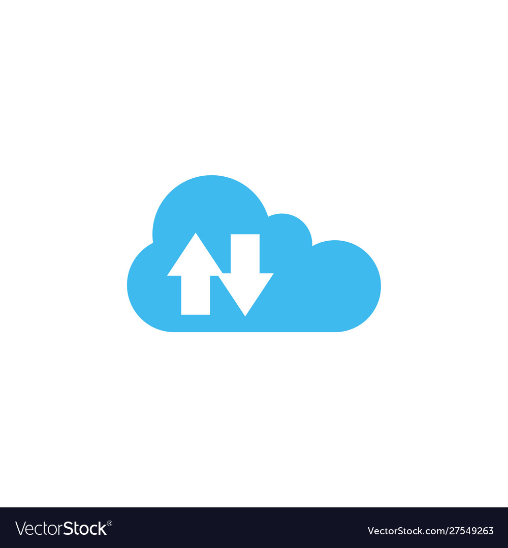 Synchronization cloud icon design template Vector Image