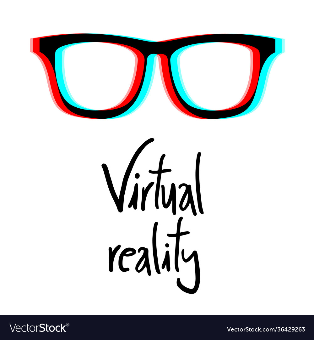 Virtual reality message Royalty Free Vector Image