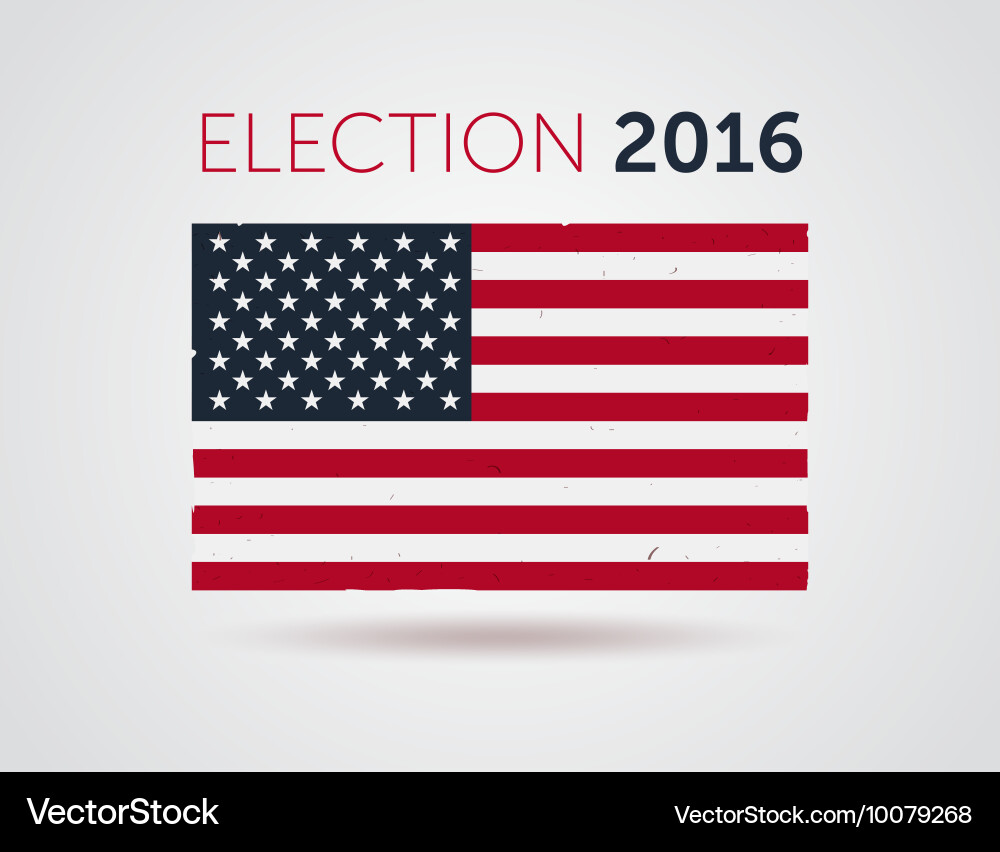 American election 2016 emblem badge logo with text