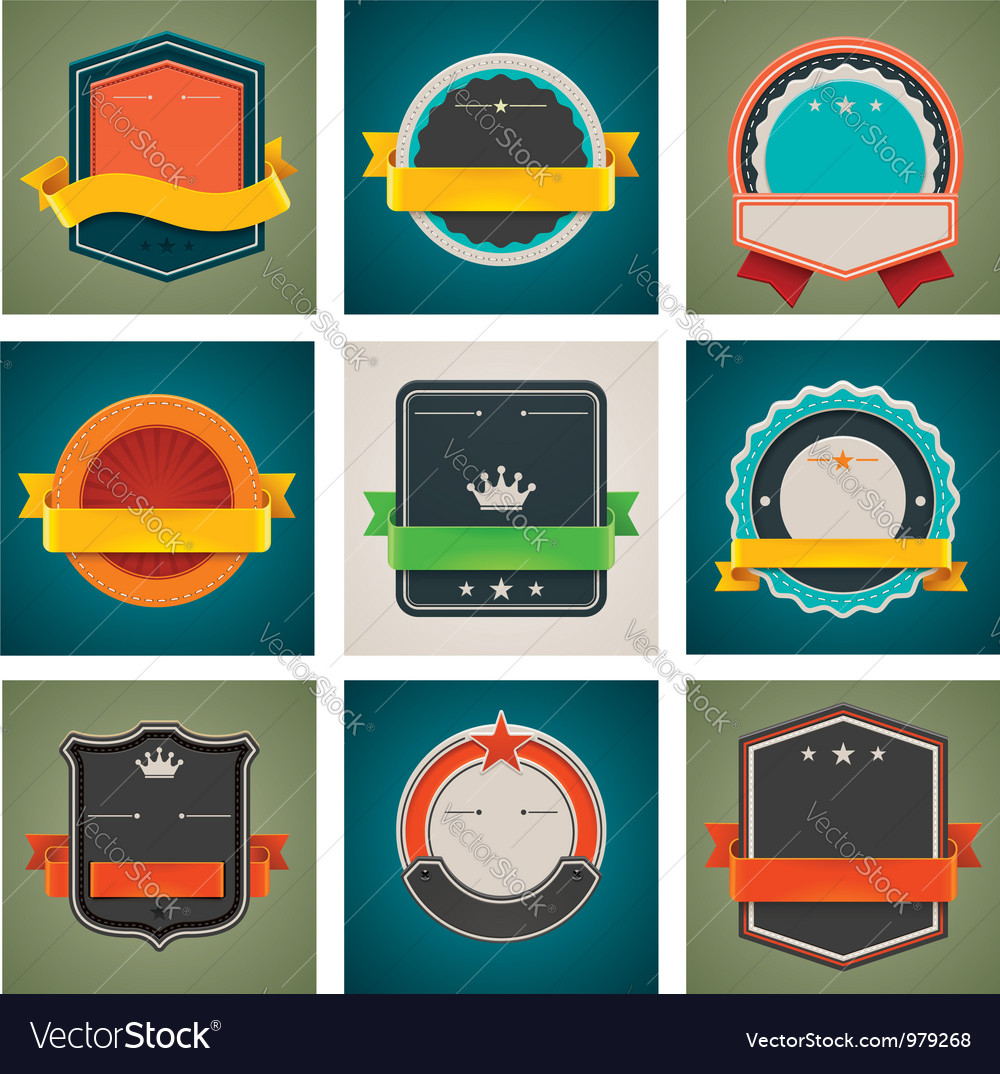 Badges set Royalty Free Vector Image - VectorStock