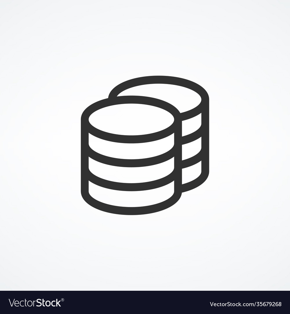 Cloud database icon server storage Royalty Free Vector Image