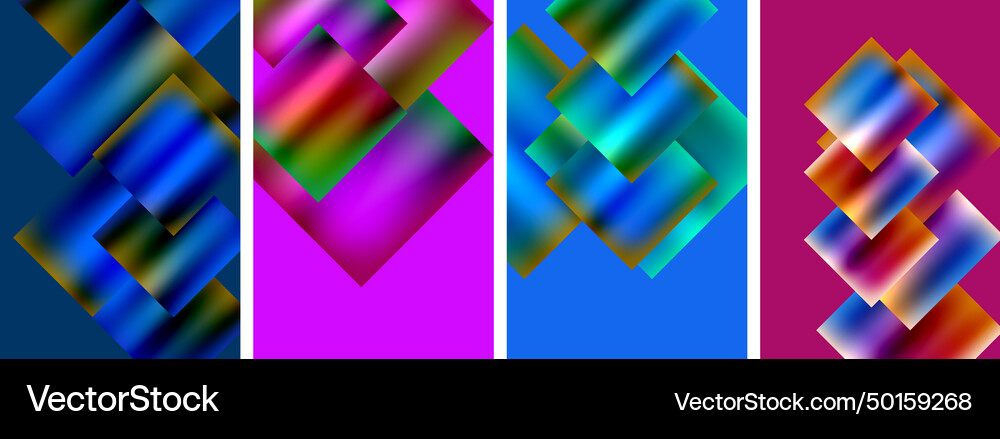 Colorful metal square abstract poster backgrounds Vector Image