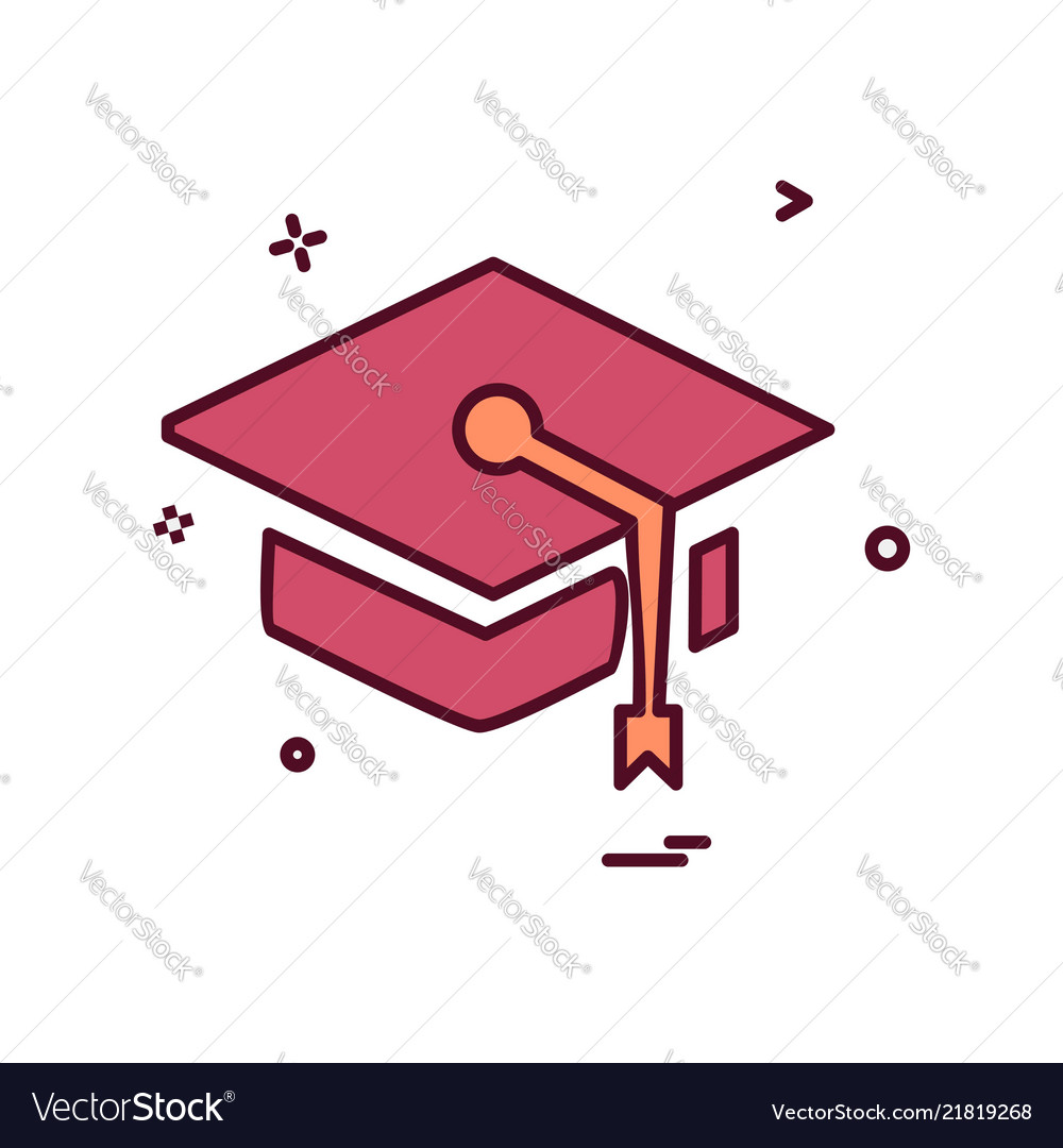 Convocation icon design Royalty Free Vector Image