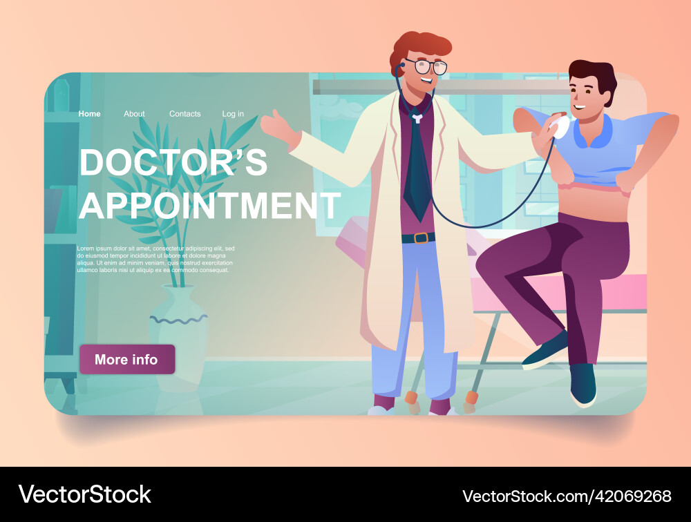 Doctors appointment concept in cartoon design Vector Image