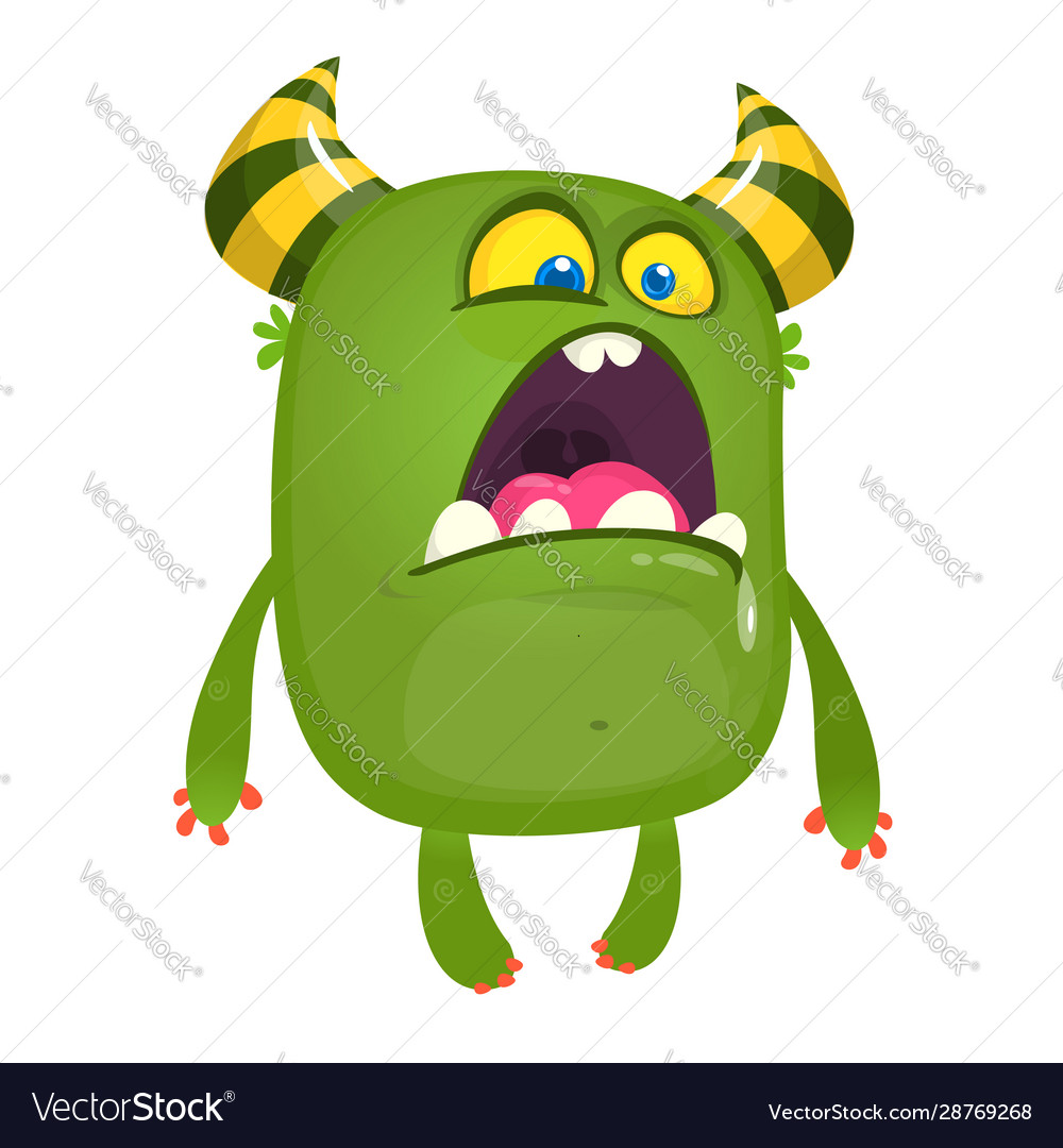 Funny cartoon monster halloween Royalty Free Vector Image