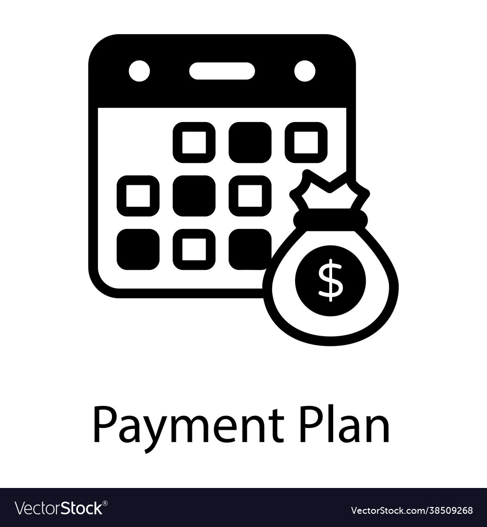 Payment plan Royalty Free Vector Image - VectorStock