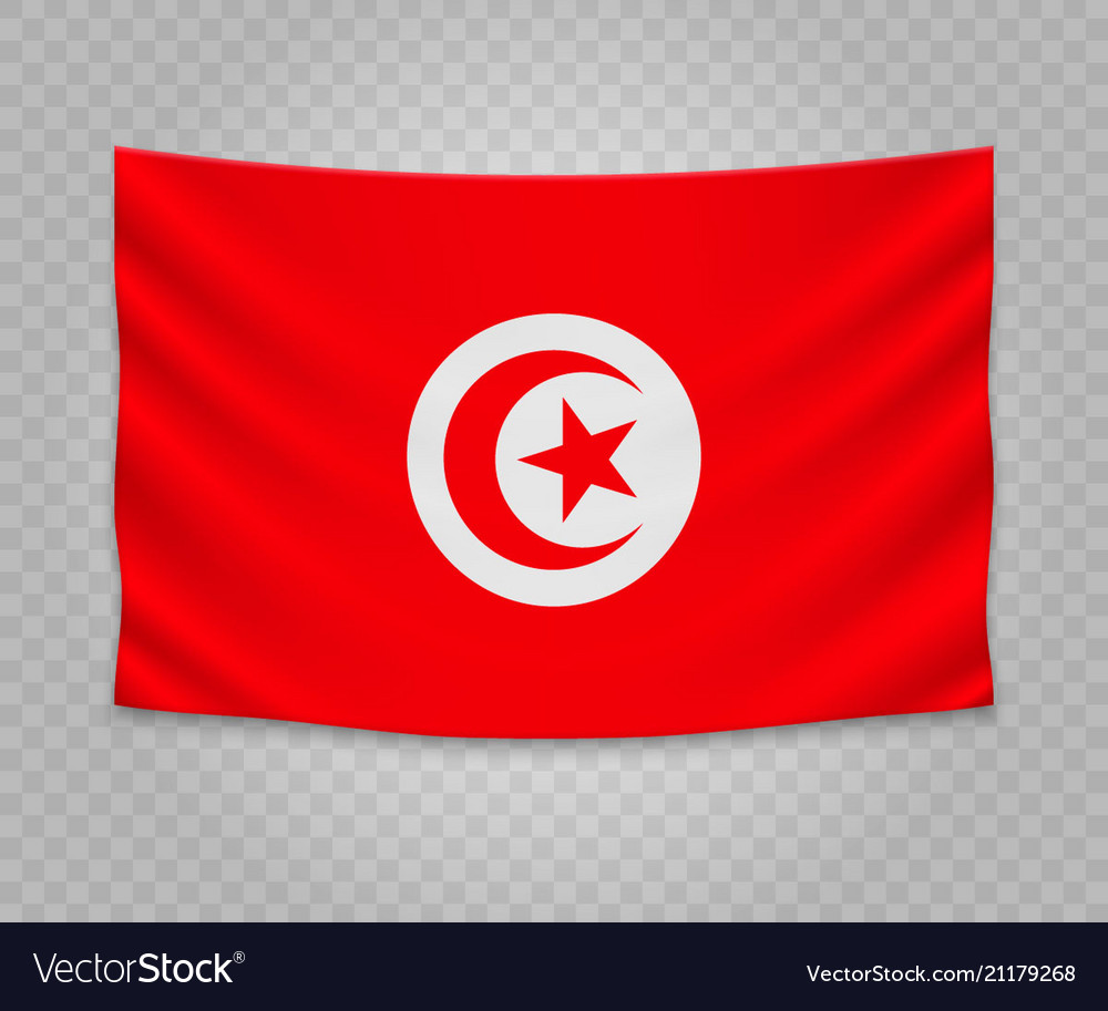 Realistic hanging flag Royalty Free Vector Image