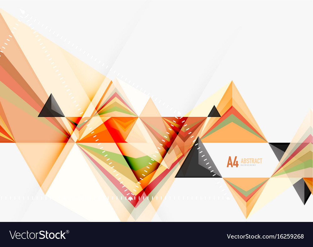 Triangular low poly a4 size geometric Royalty Free Vector