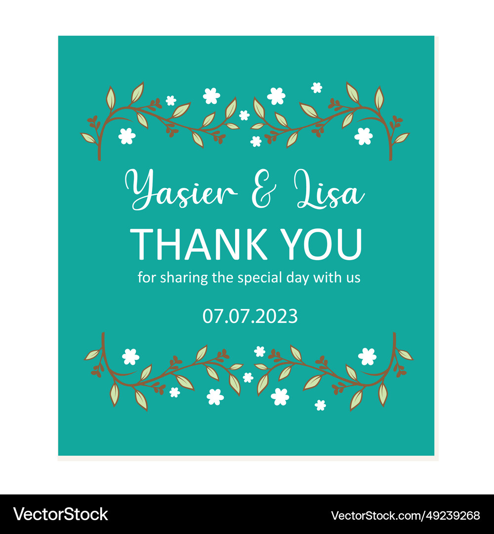 Wedding invitation card with bride and groom Vector Image