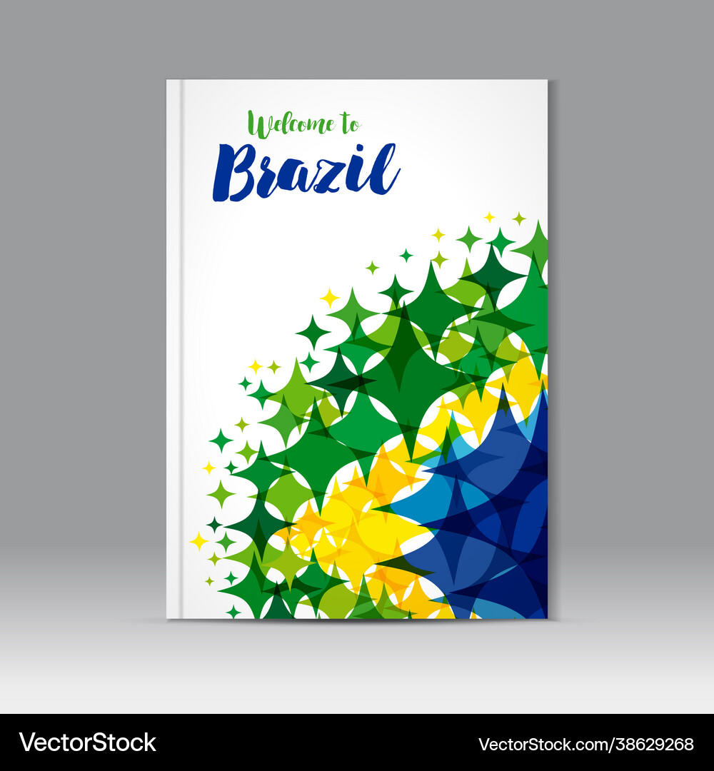 Welcome to brazil cover Royalty Free Vector Image