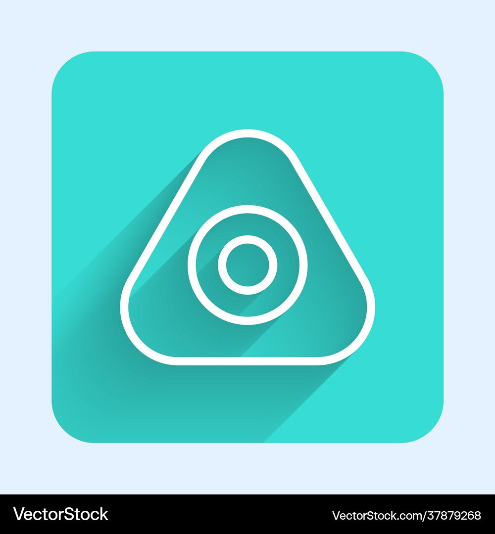White line sewing chalk icon isolated with long Vector Image