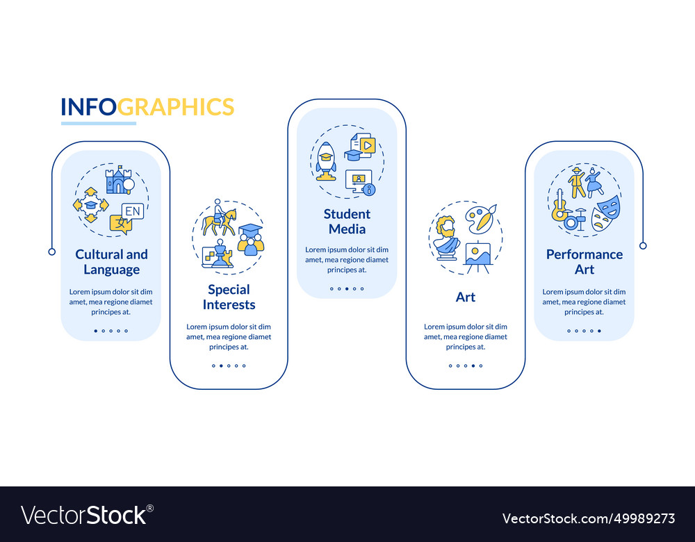 Colorful extracurricular activities layout Vector Image