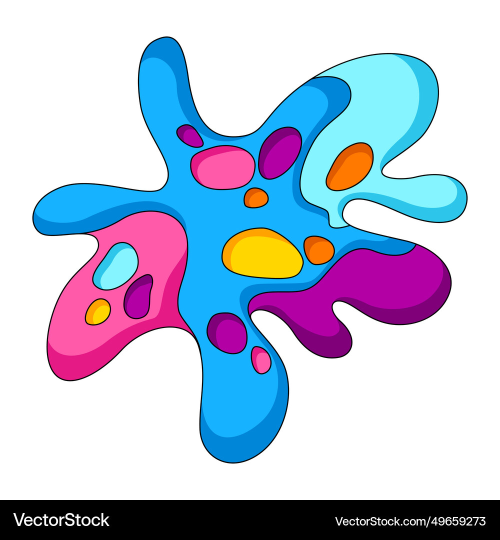 Decorative color abstract shape cartoon cute Vector Image