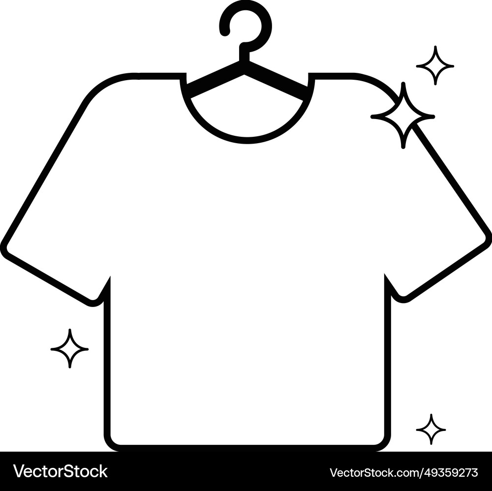 Isolated clean and shiny shirt icon Royalty Free Vector