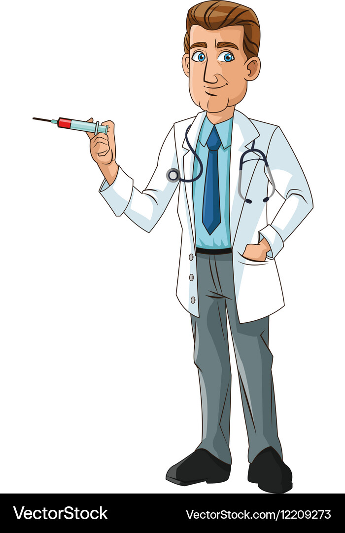 Isolated doctor cartoon design Royalty Free Vector Image