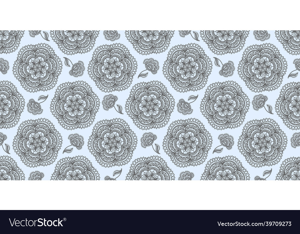 Lace pattern mandala pattern seamless Royalty Free Vector