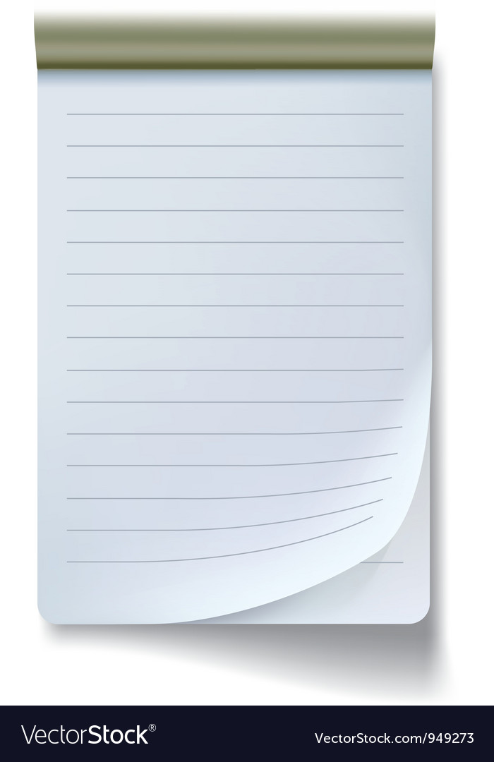 Notepad Royalty Free Vector Image - VectorStock