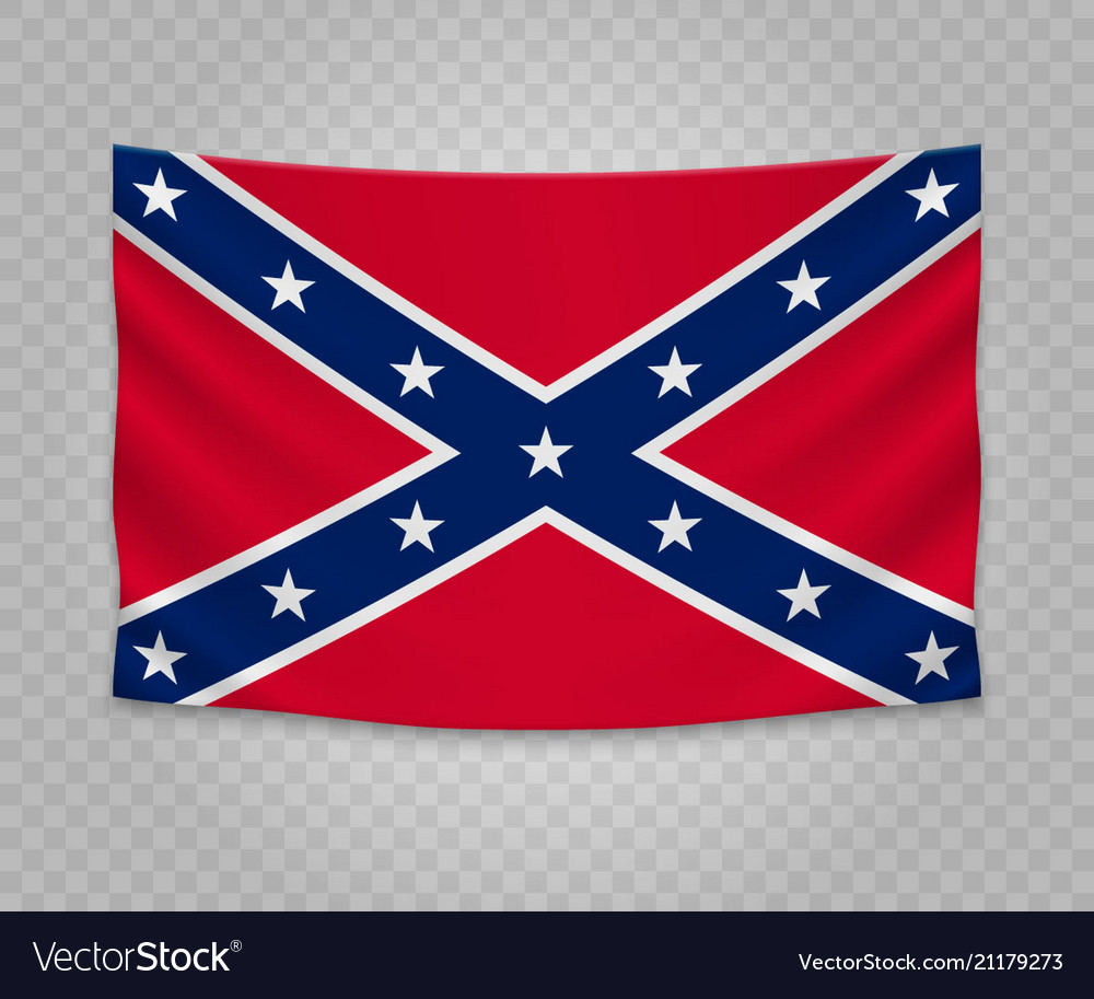 Realistic hanging flag Royalty Free Vector Image