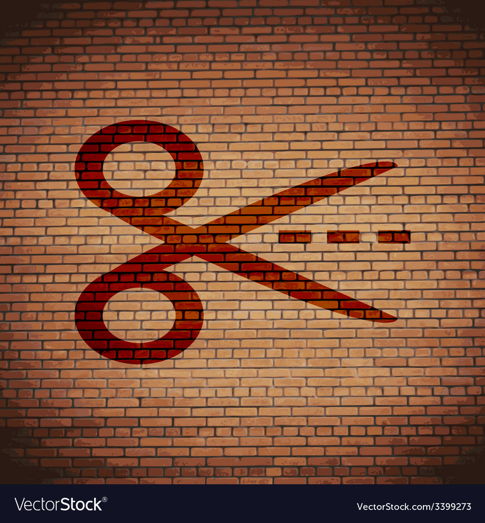 Scissors cut dash dotted line icon symbol flat Vector Image Scissors cut dash dotted line icon symbol flat Vector Image