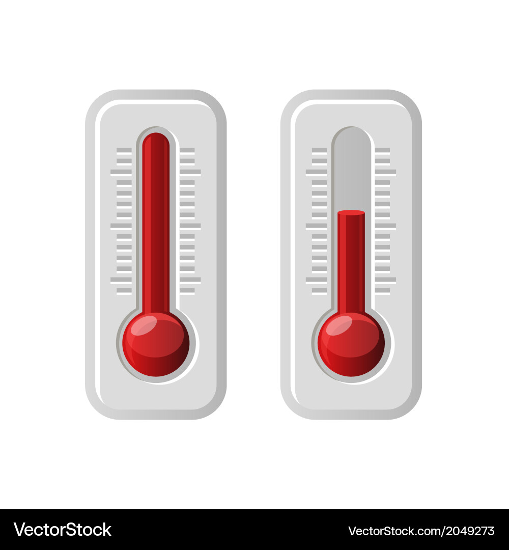 Thermometers Icons With Different Levels Vector Image