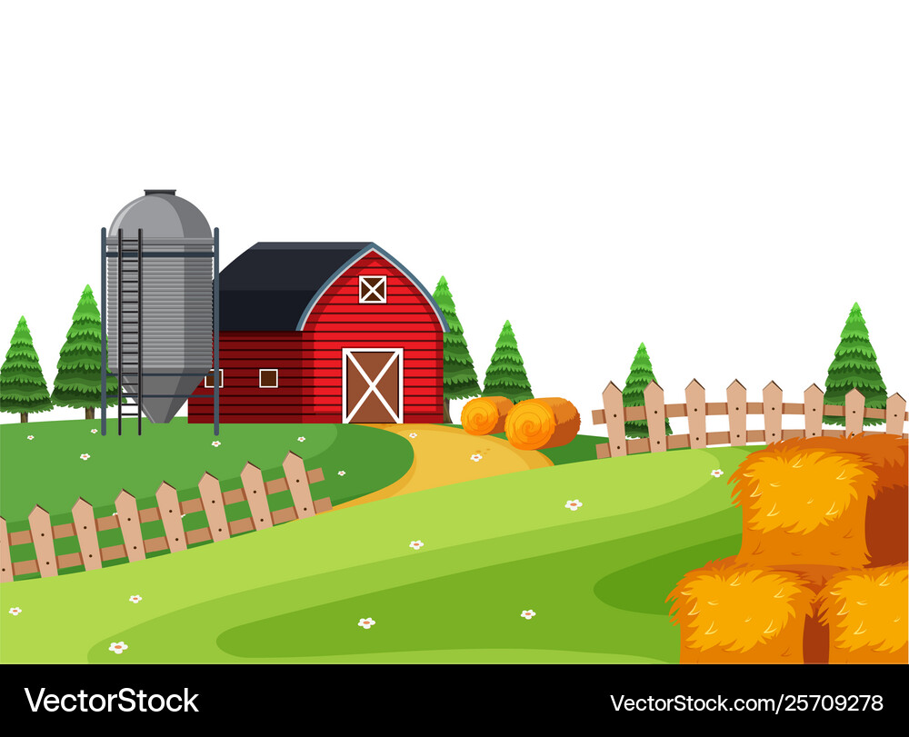 A rural country landscape Royalty Free Vector Image