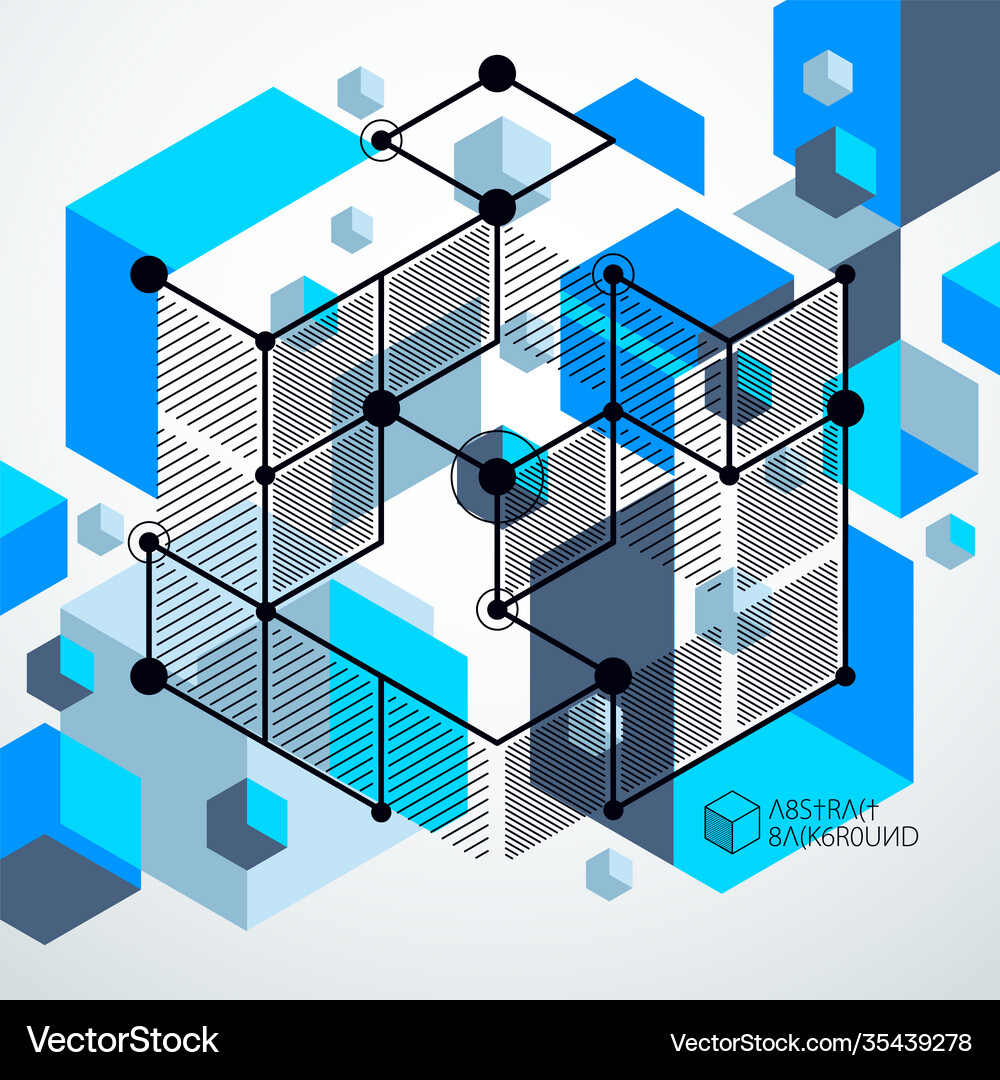 Abstract creative geometric art with a variety Vector Image