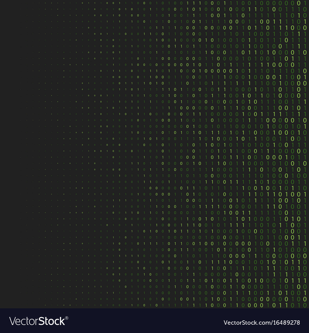 Binary Code Halftone Background Zero And One Vector Image