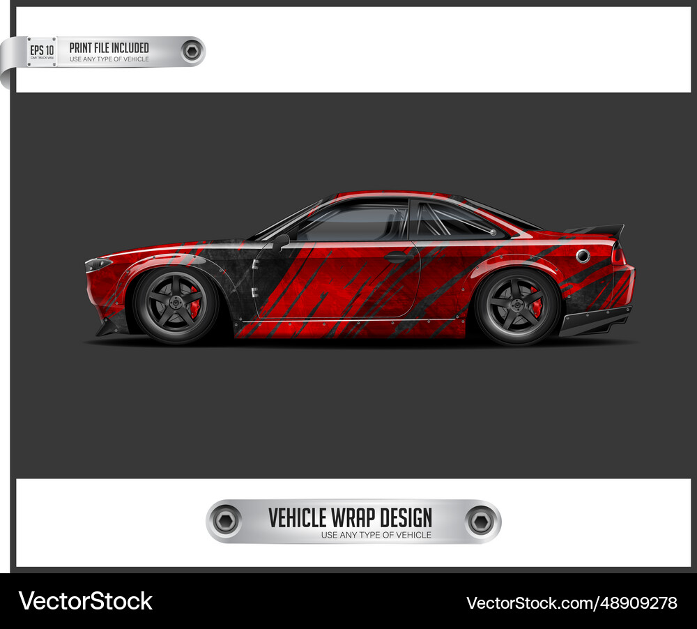 Car sticker design expert car wrap design Vector Image