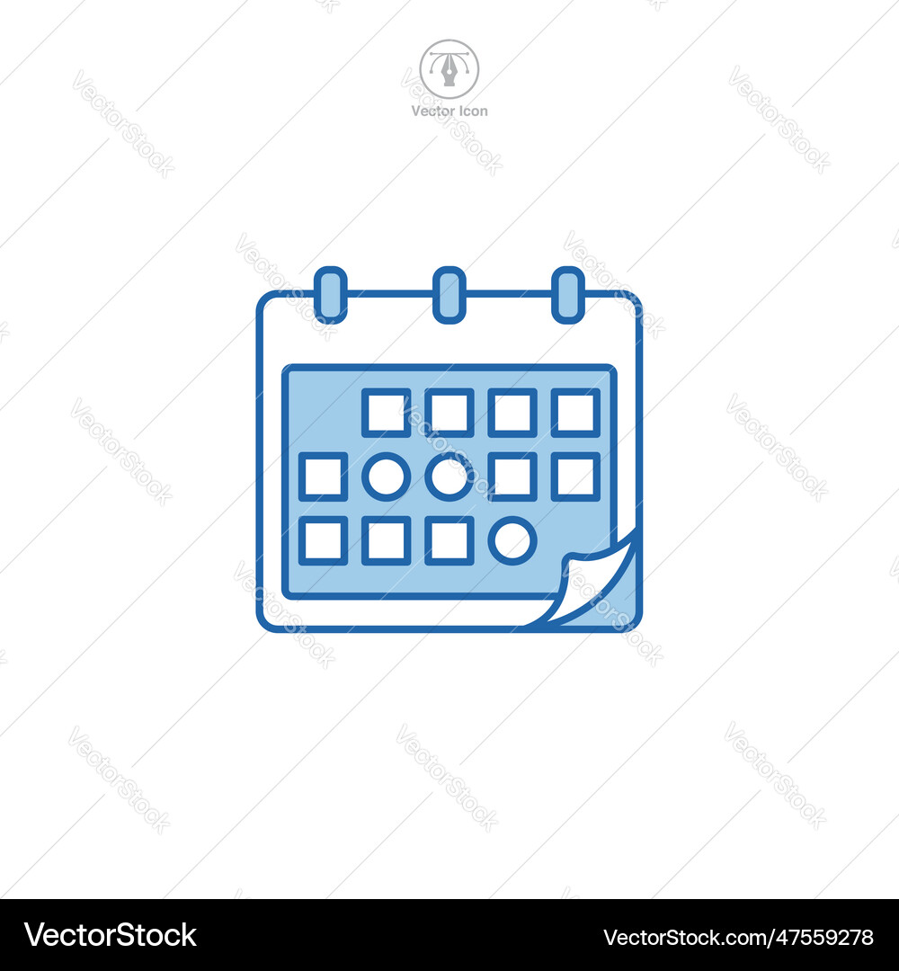 Clean of a calendar icon representing dates Vector Image