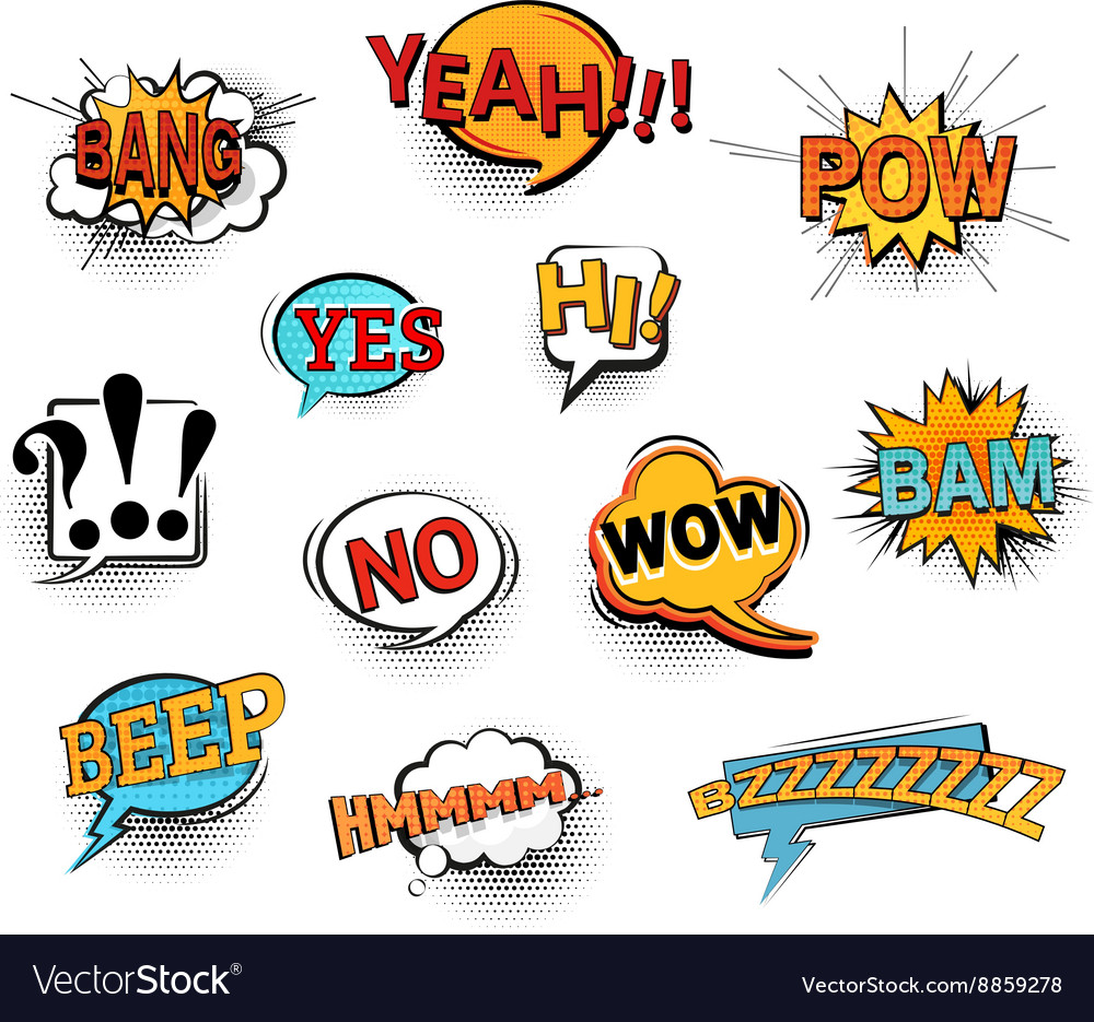 Comic speech bubbles Royalty Free Vector Image