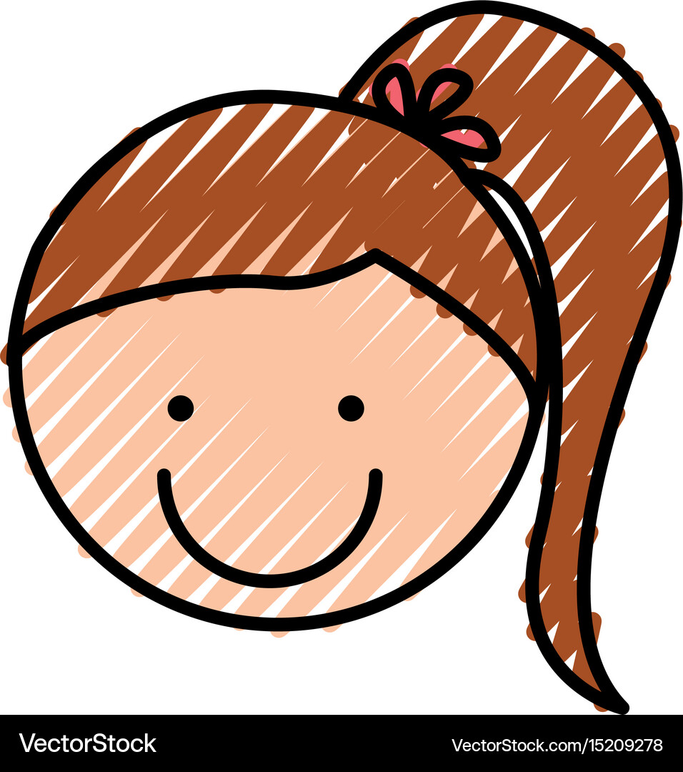 Cute girl drawing character Royalty Free Vector Image